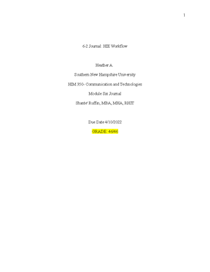 HIM 350 Module Five Worksheet - HIM 350 Module Five Worksheet 5-1 ...