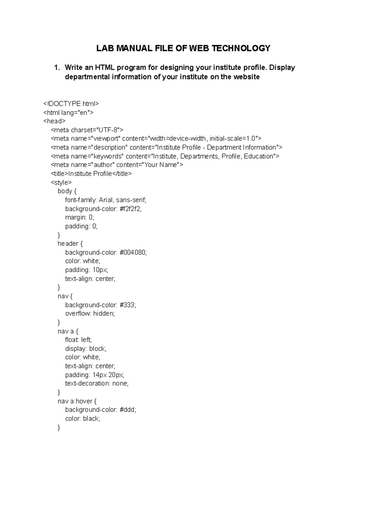 SRS1 - 1. Prepare an SRS document in line with the IEEE recommended standard. Introduction ...