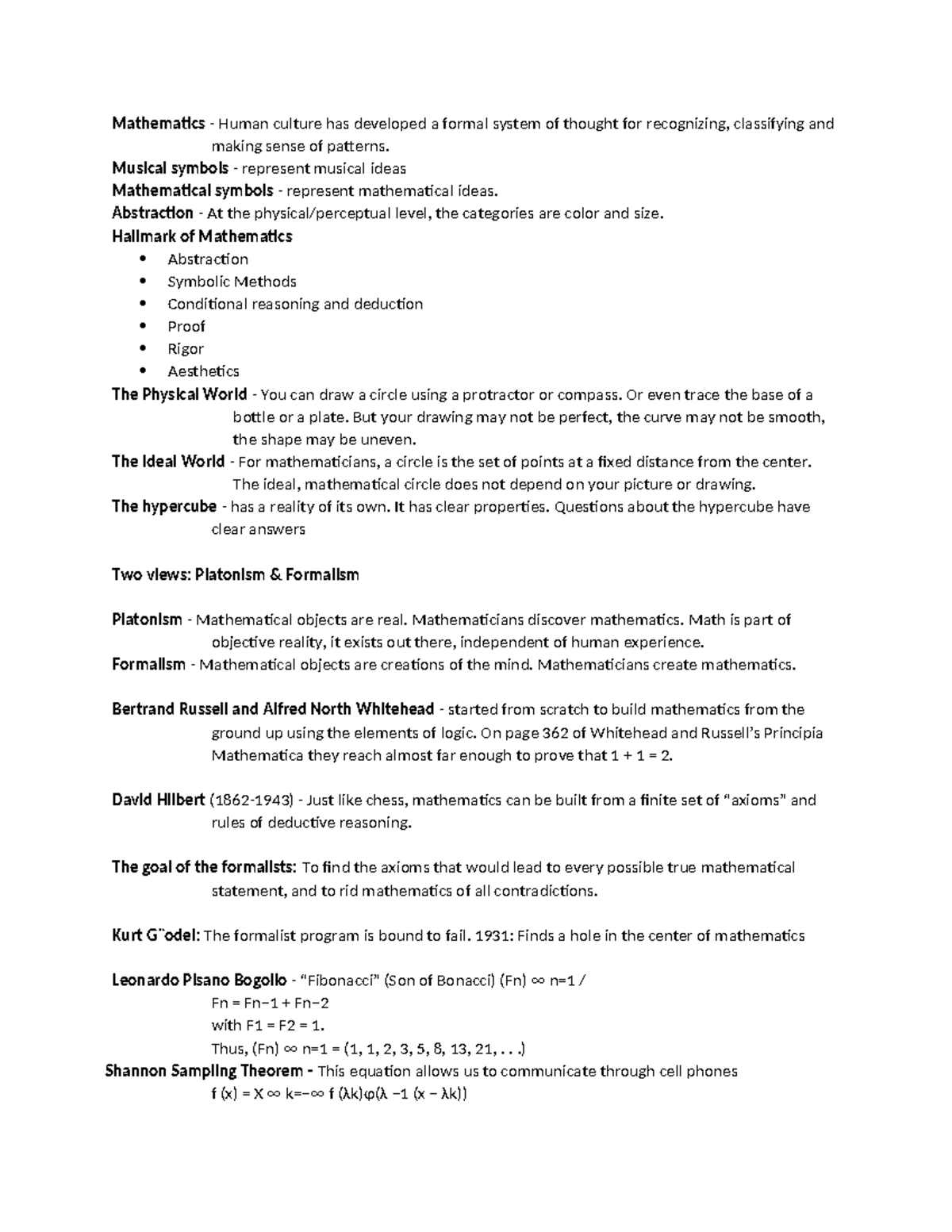 Mathematics: Exploring Abstraction and Symbolic Methods - Studocu