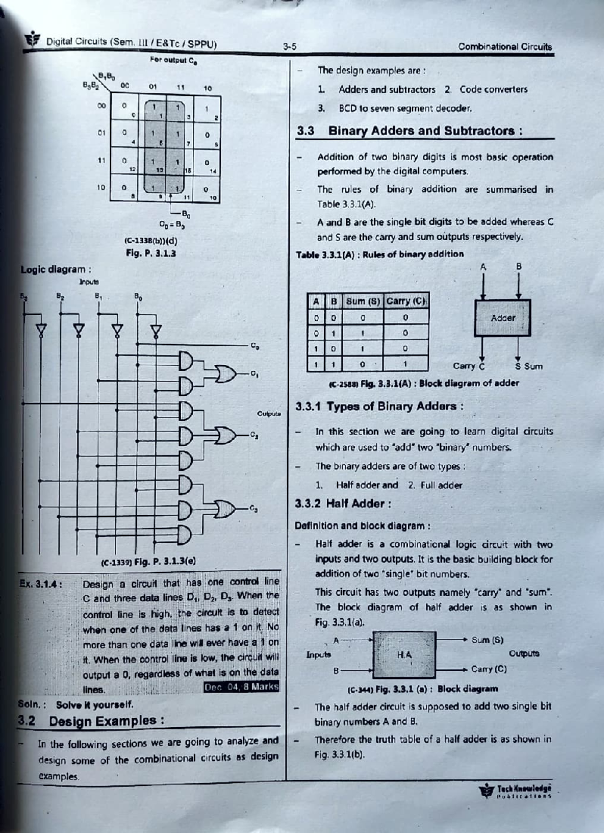 Digital Circuits (Sem. III SPPU) - Combinational Circuits & Code Converters - Studocu