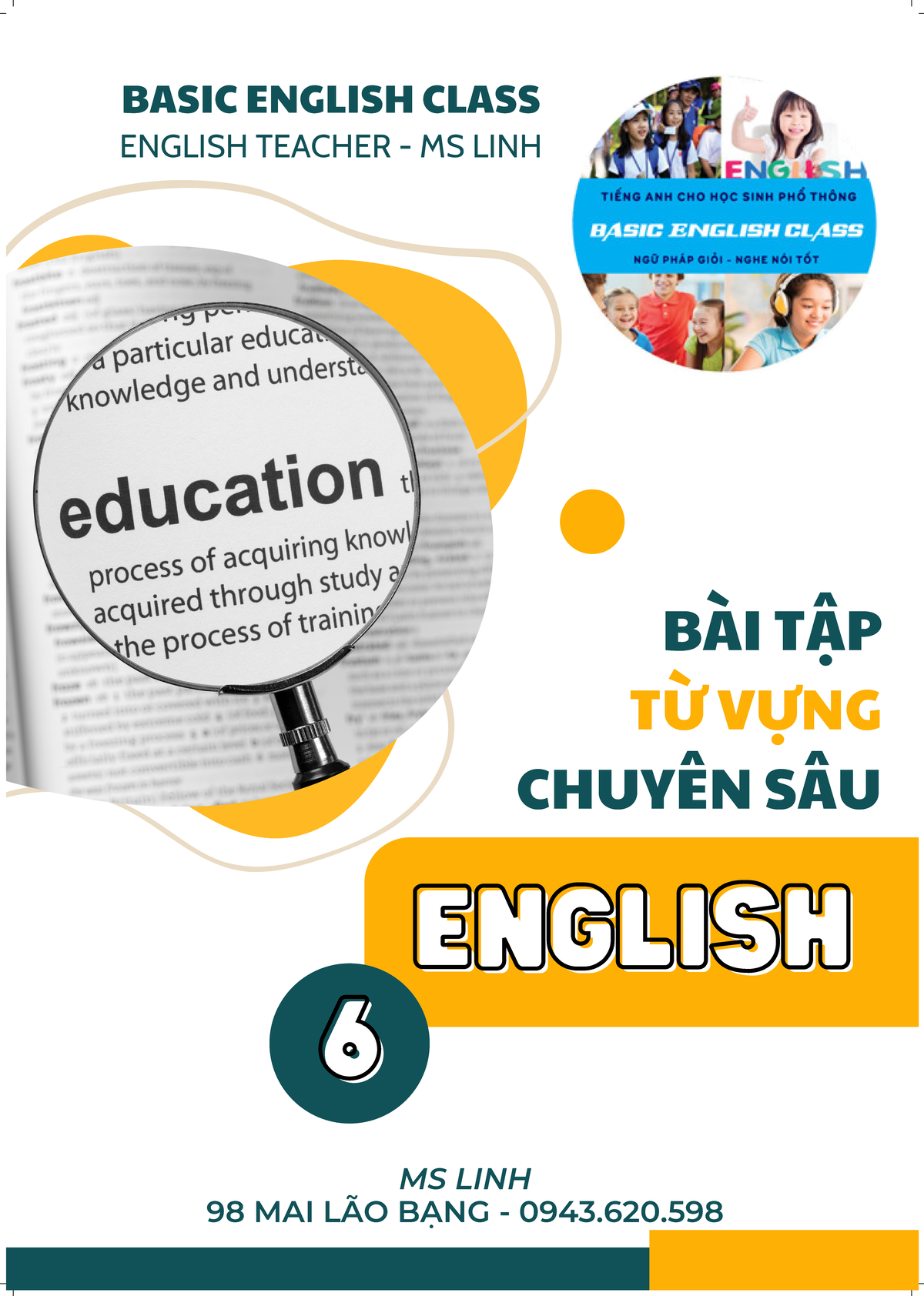 Basic English Class (15) - ENGLISH ENGLISH BÀI TẬP TỪ VỰNG CHUYÊN SÂU ...
