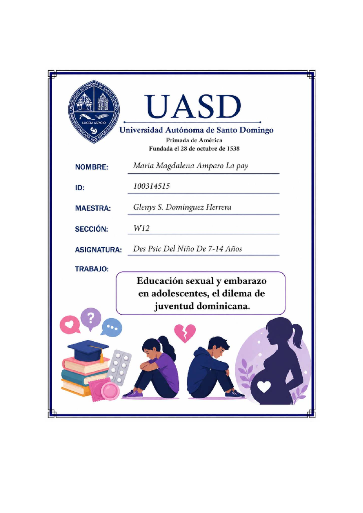 Informe: Educación Sexual y Embarazo Adolescente en RD - Studocu
