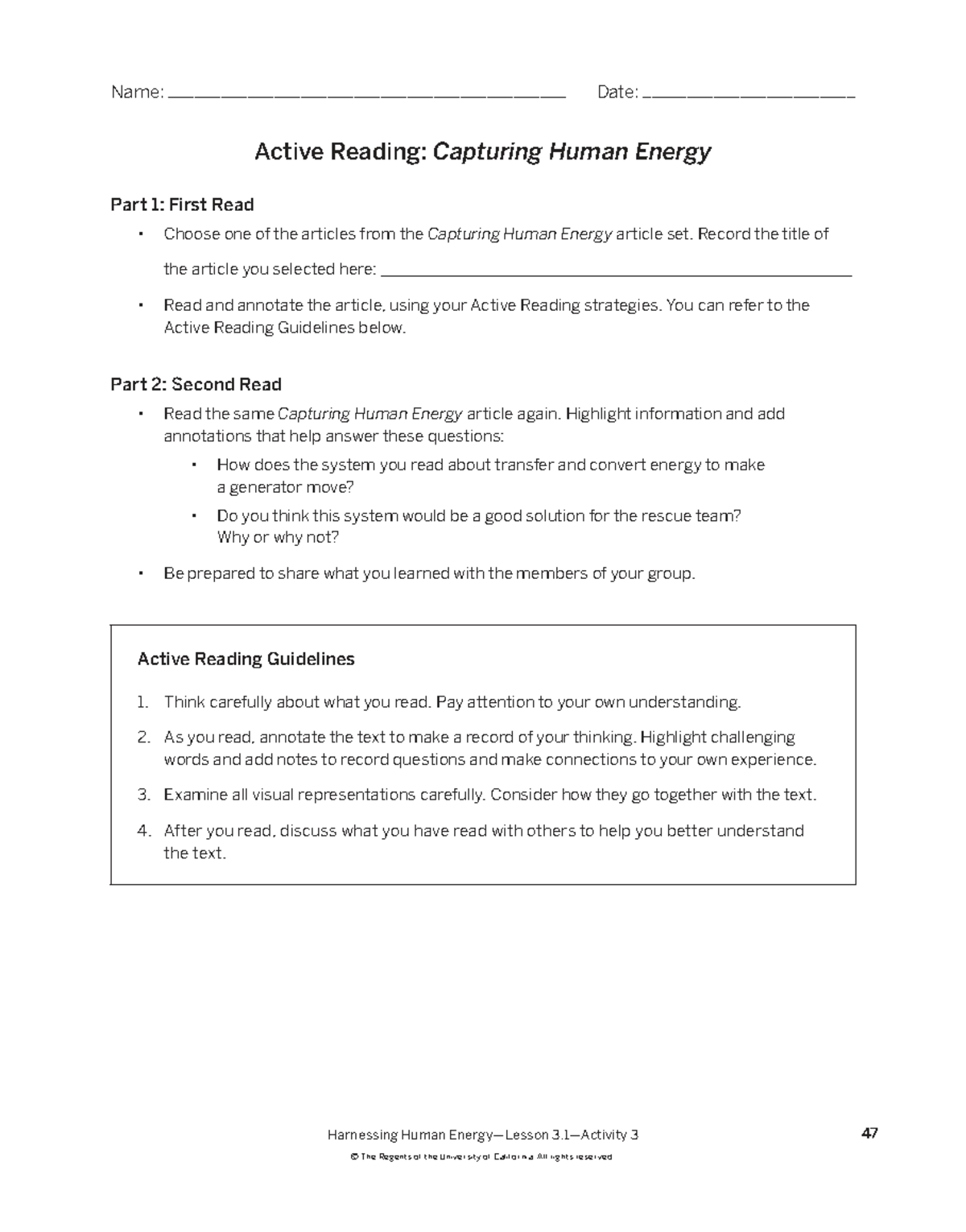 Harnessing Human Energy: Active Reading Strategies for MSSCI_PS_HHE ...