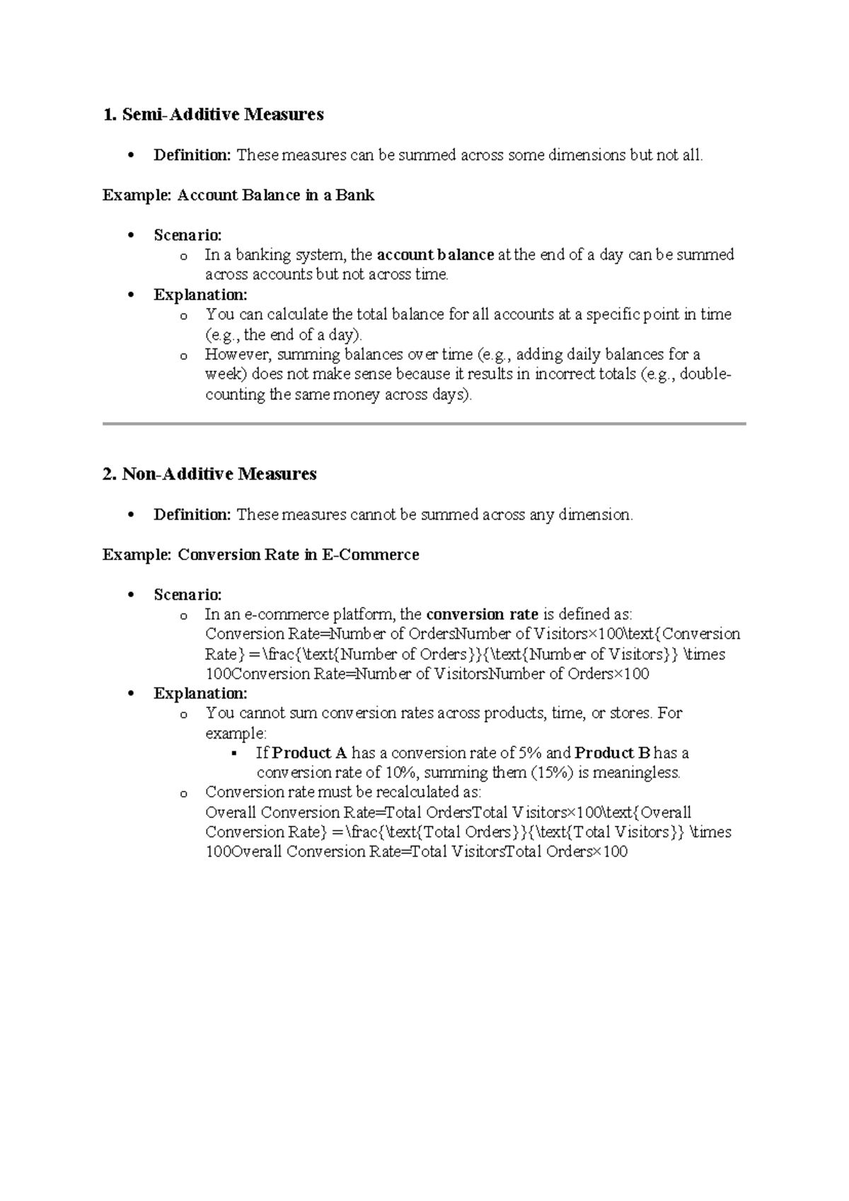 Understanding Additive and Semi-Additive Measures in Data Analysis ...