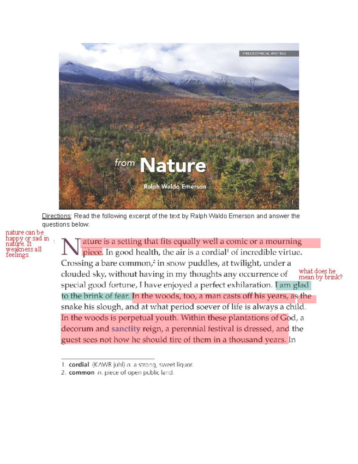 Rebecka+Perez+-+ELA+11+From+ Nature +Ralph+Waldo+Emerson+Text+and ...