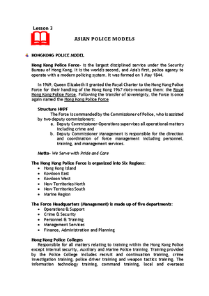 Models of Policing - Describe the different types of police and court ...