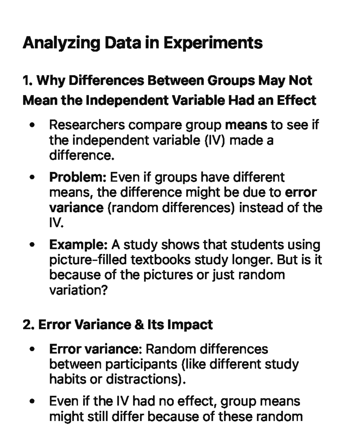 Statistical Analysis and Experimentation: Key Concepts and Methods - Analyzing Data in ...