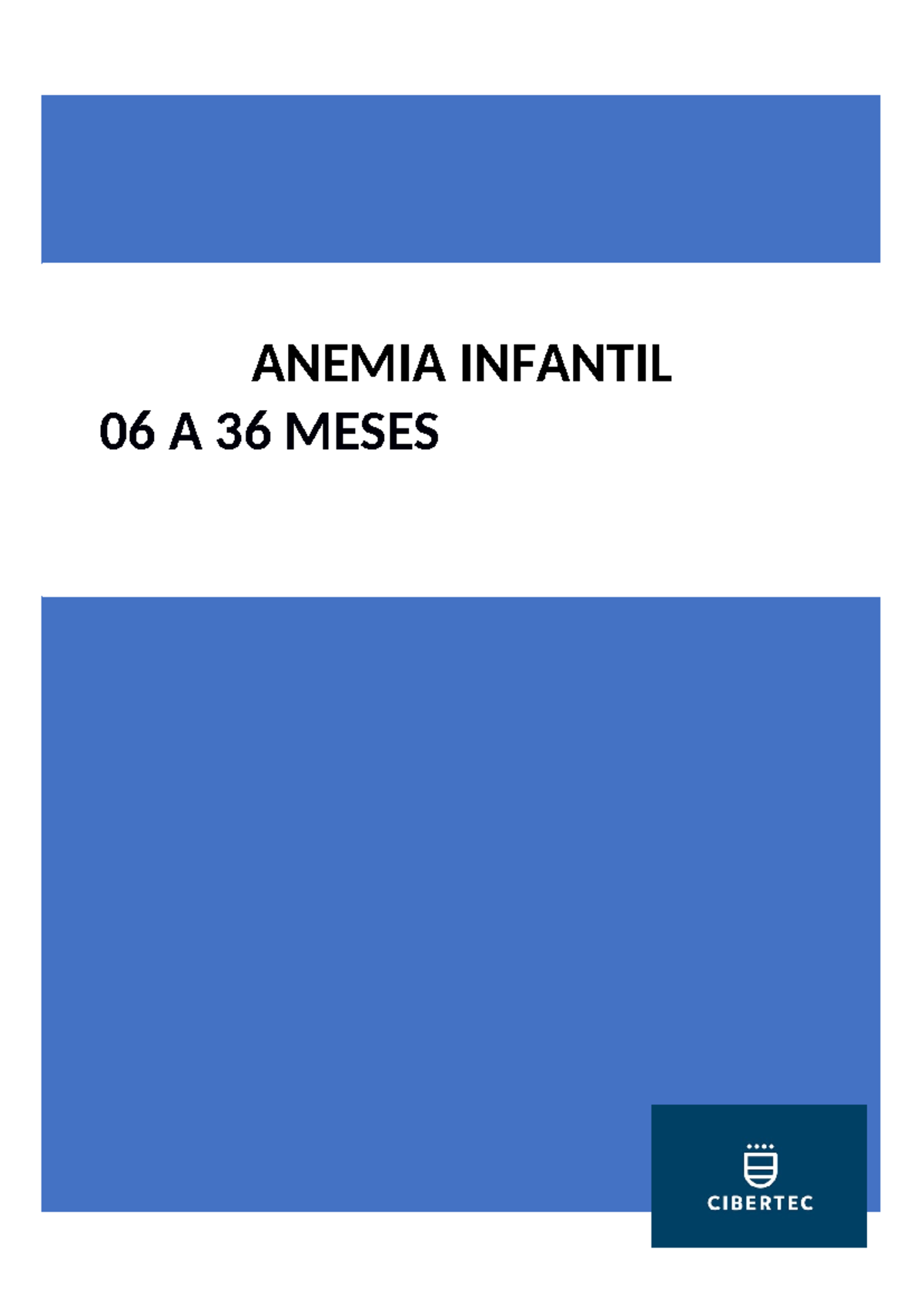 Monografía: Anemia Infantil 06-36 Meses y su Impacto en el Desarrollo ...