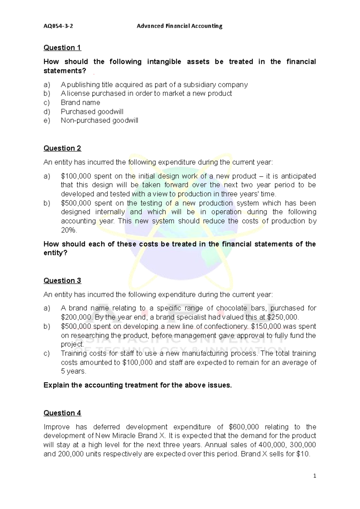 Tutorial QS IAS 38 IA - AQ054-3-2 Advanced Financial Accounting ...