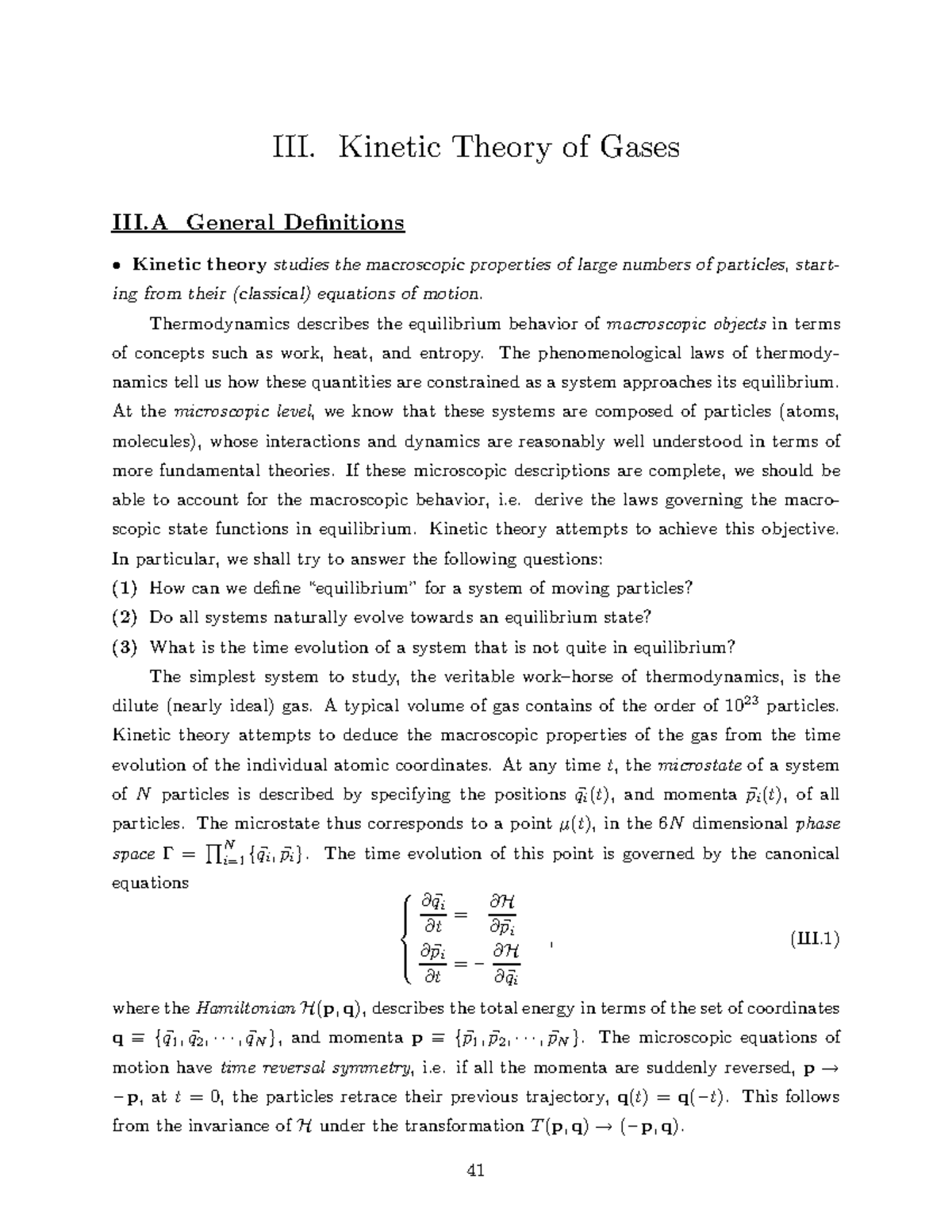 Stat Mech I: Kinetic Theory of Gases - Lecture 7 Notes - Studocu