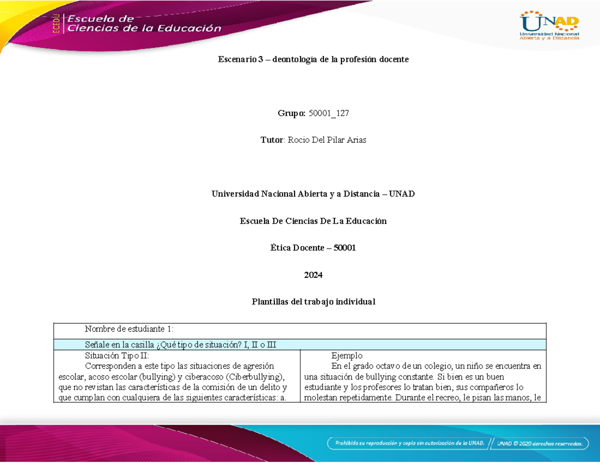 Anexo - Plantilla 3 - Escenario 3 - Deontología de la profesión docente - Escenario 3 ...