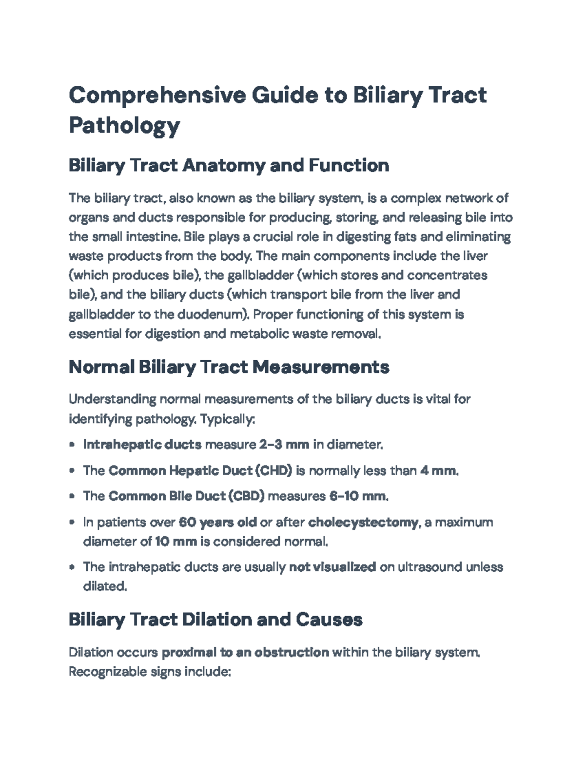 Comprehensive Guide to Biliary Tract Pathology and Imaging Techniques ...