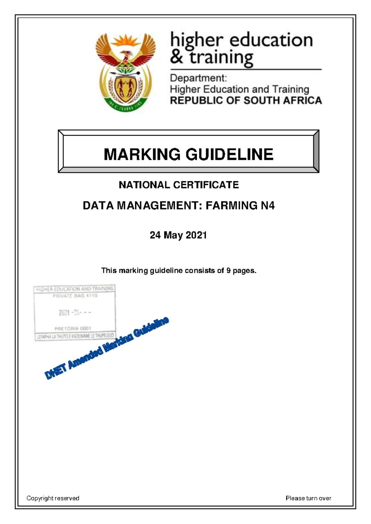 Computer Practice N4 June 2021 Memo and Marking Guidelines - Studocu