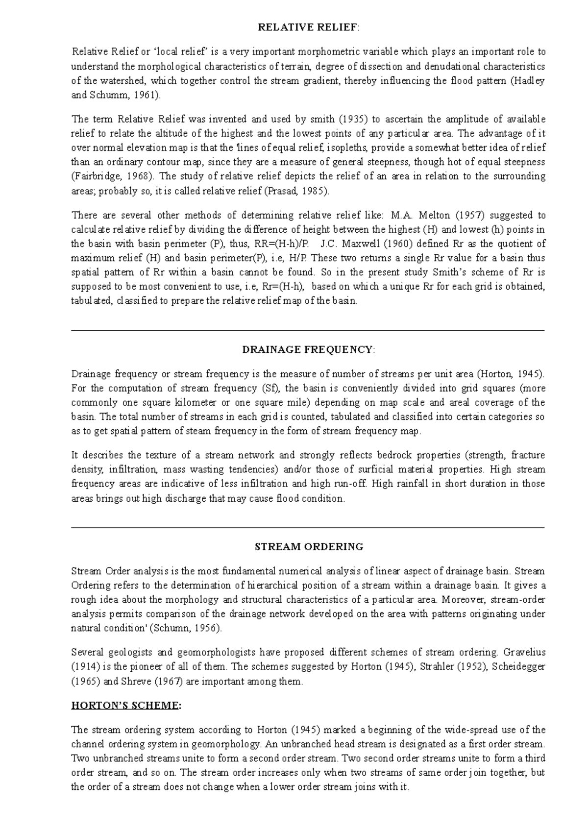 Morphometry Study Part III: Relative Relief, Drainage, Slope Analysis ...