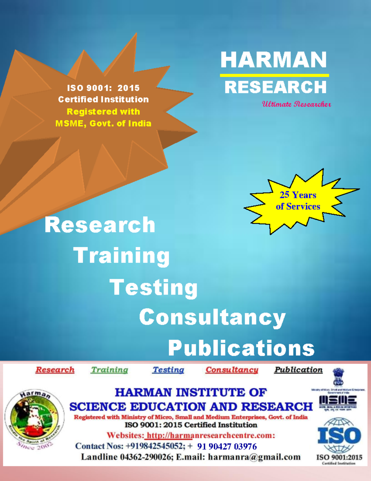 Harman Institute Overview: Research, Training & Consultancy 2022 - Studocu