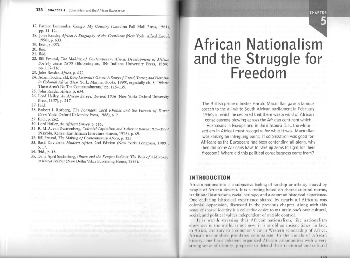 Comprehensive Study on Colonialism and African Nationalism (Course XYZ ...