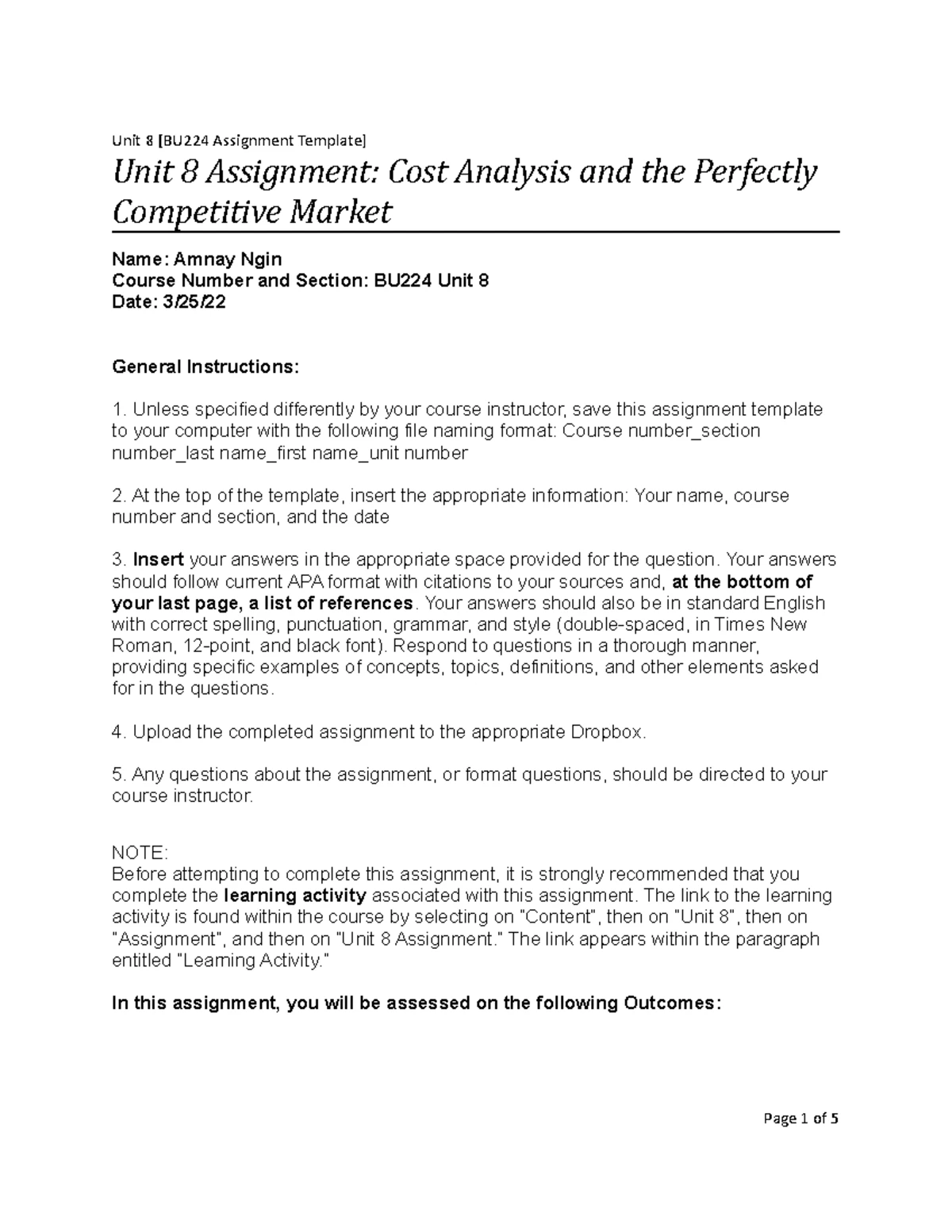 BU224 Unit 6 assignment - Unit 6 Assignment: Governmental Price ...