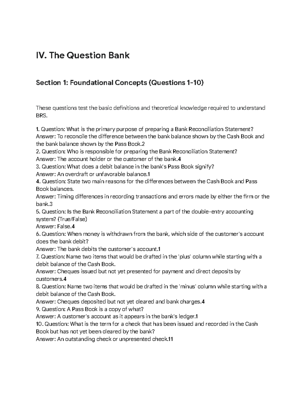 BRS Questions & Answers: Foundational Concepts & Problems - Studocu