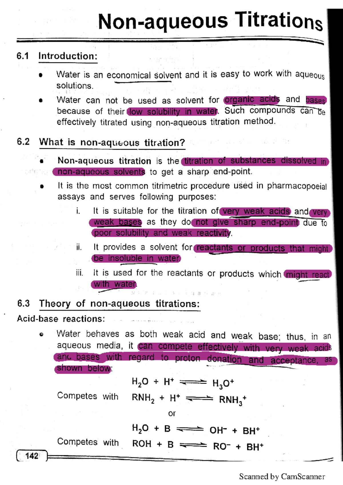 Non-aqueous Titration: Techniques and Applications Guide - Studocu