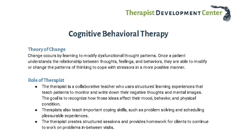 Cognitive Behavioral Therapy Insights for MFT Clinical Exam Preparation ...
