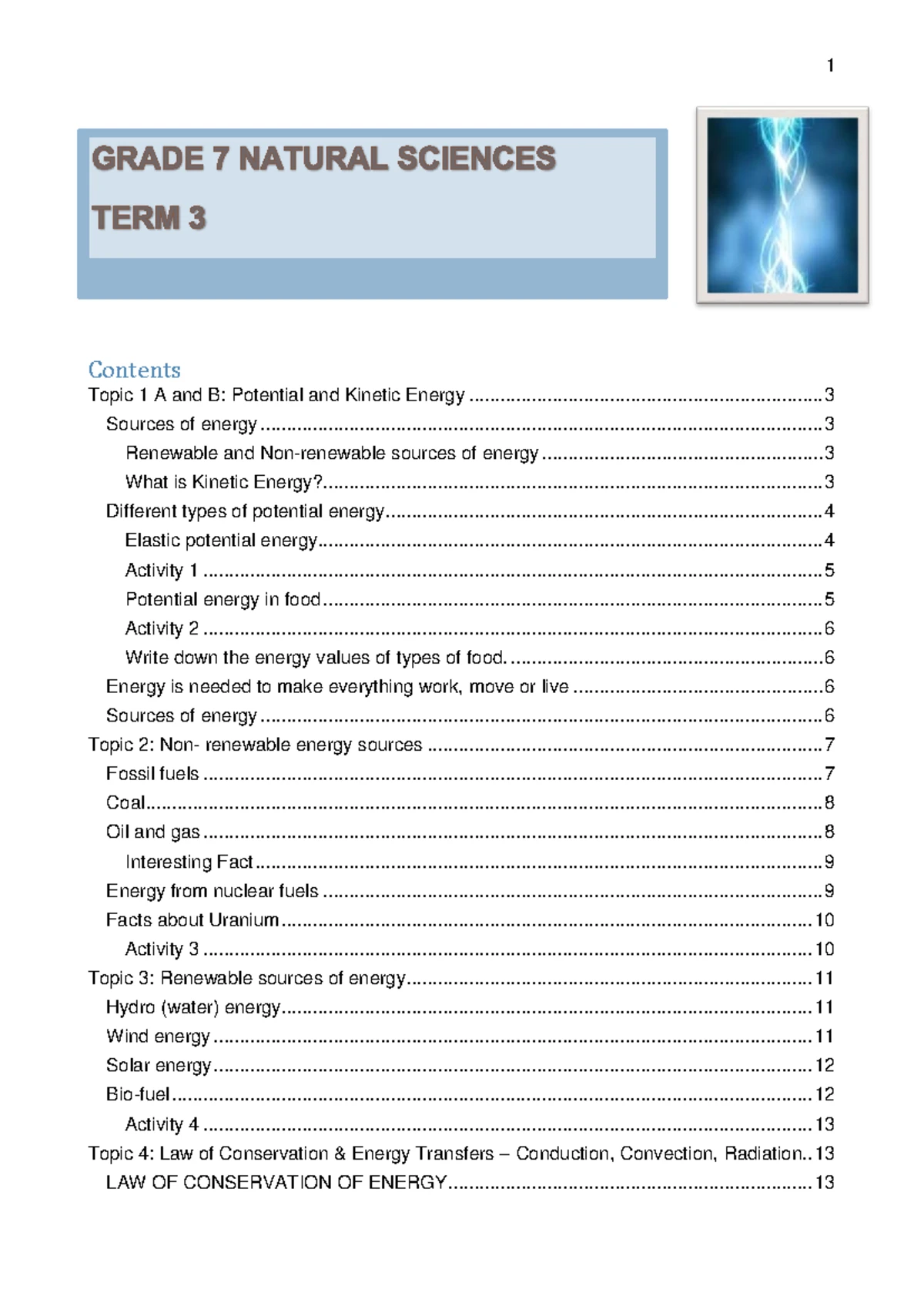 Grade 8 Term 2 Natural Sciences Resource Pack 2020 - Studocu