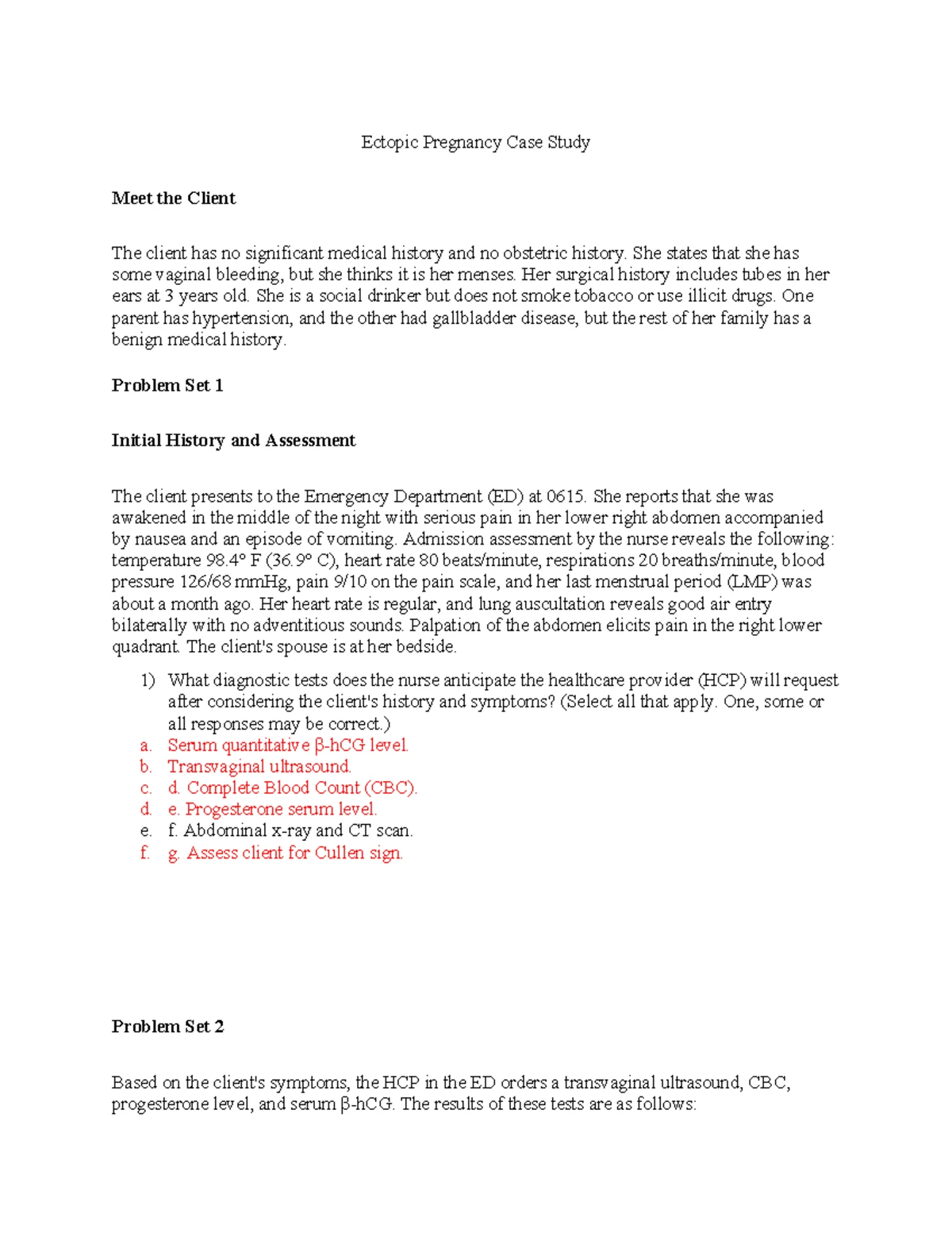 Gestational Diabetes Case Study: Patient Assessment & Management - Studocu