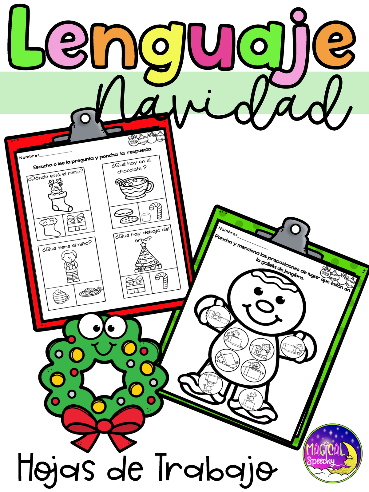 Hojas de Trabajo sobre el Lenguaje en Navidad - Actividades Divertidas ...