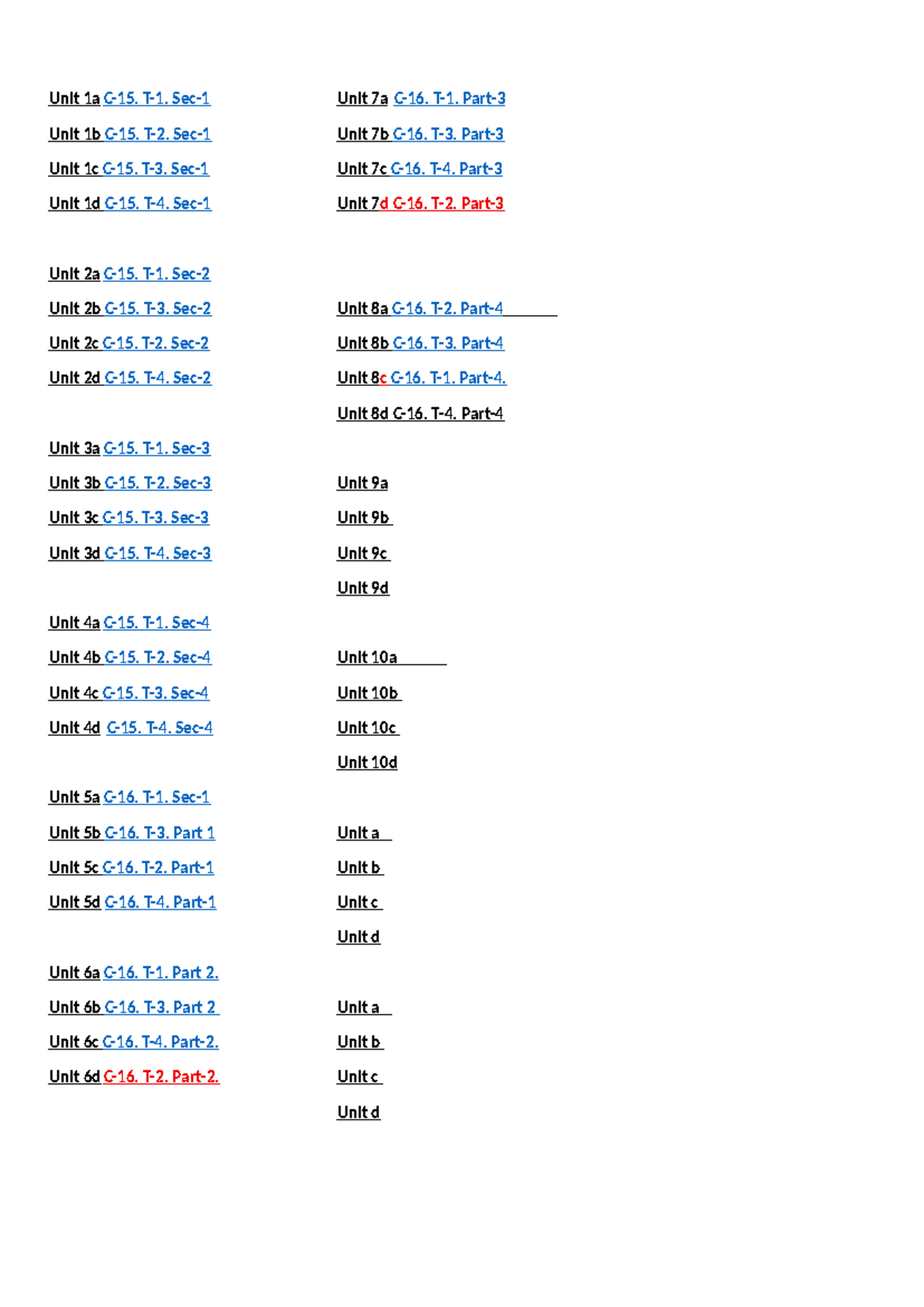 IELTS Listening Test Order: Units 1-10 Overview - Studocu