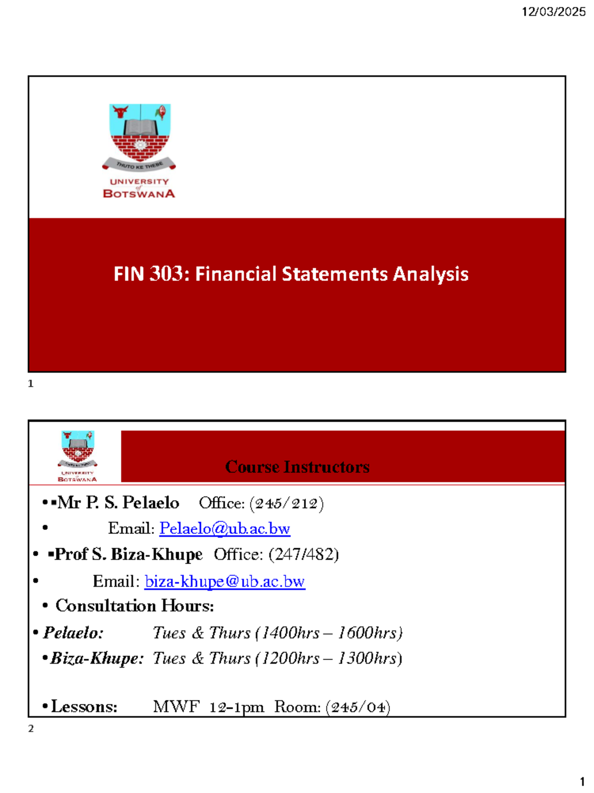 FIN 303: Financial statement analysis notes and techniques - Studocu