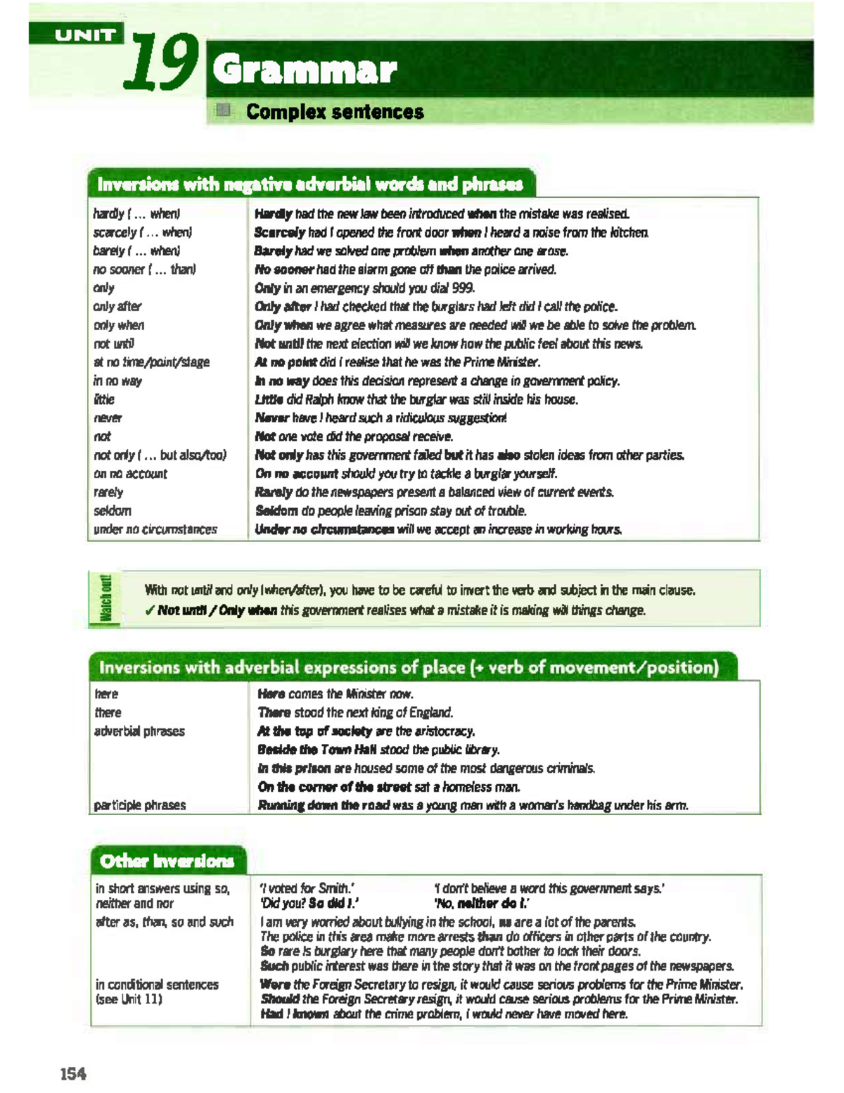 Unit 19 - Complex Inversions with Negative Adverbials for IELTS Writing ...