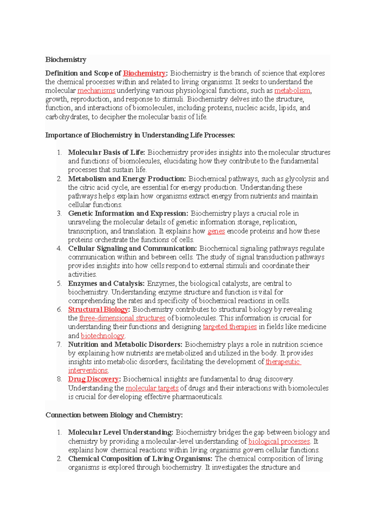 Biochemistry (BIO101): Definition, Importance, and Basic Principles ...