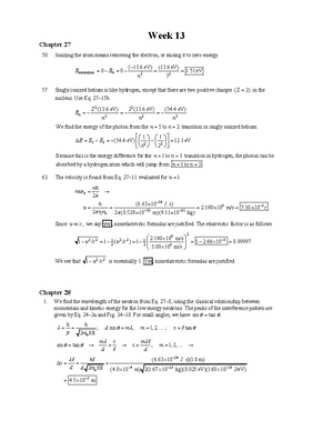 Quant.mech.ps.16 - practice - Chemistry II-AP Quantum Mechanics Problem ...