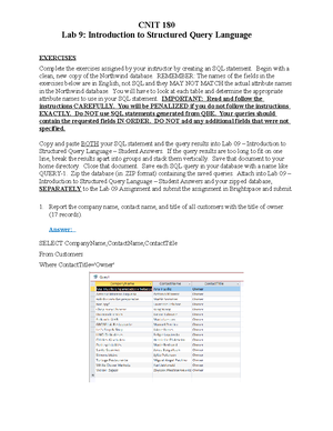 Lab 03 - Use Case Diagrams & Use Case Narratives - Student Answers - Lab 3: Use Cases Diagrams ...