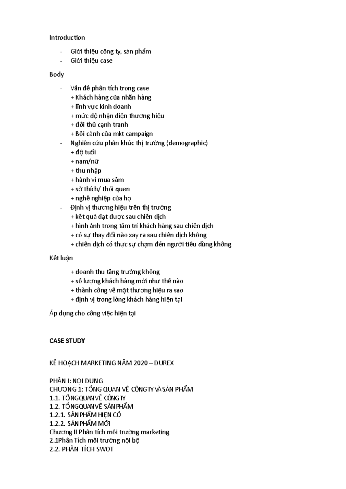 Present - marketing - Introduction Gi i thi u công ty, s n ph mớ ệ ả ẩ Gi i thi u caseớ ệ Body ...