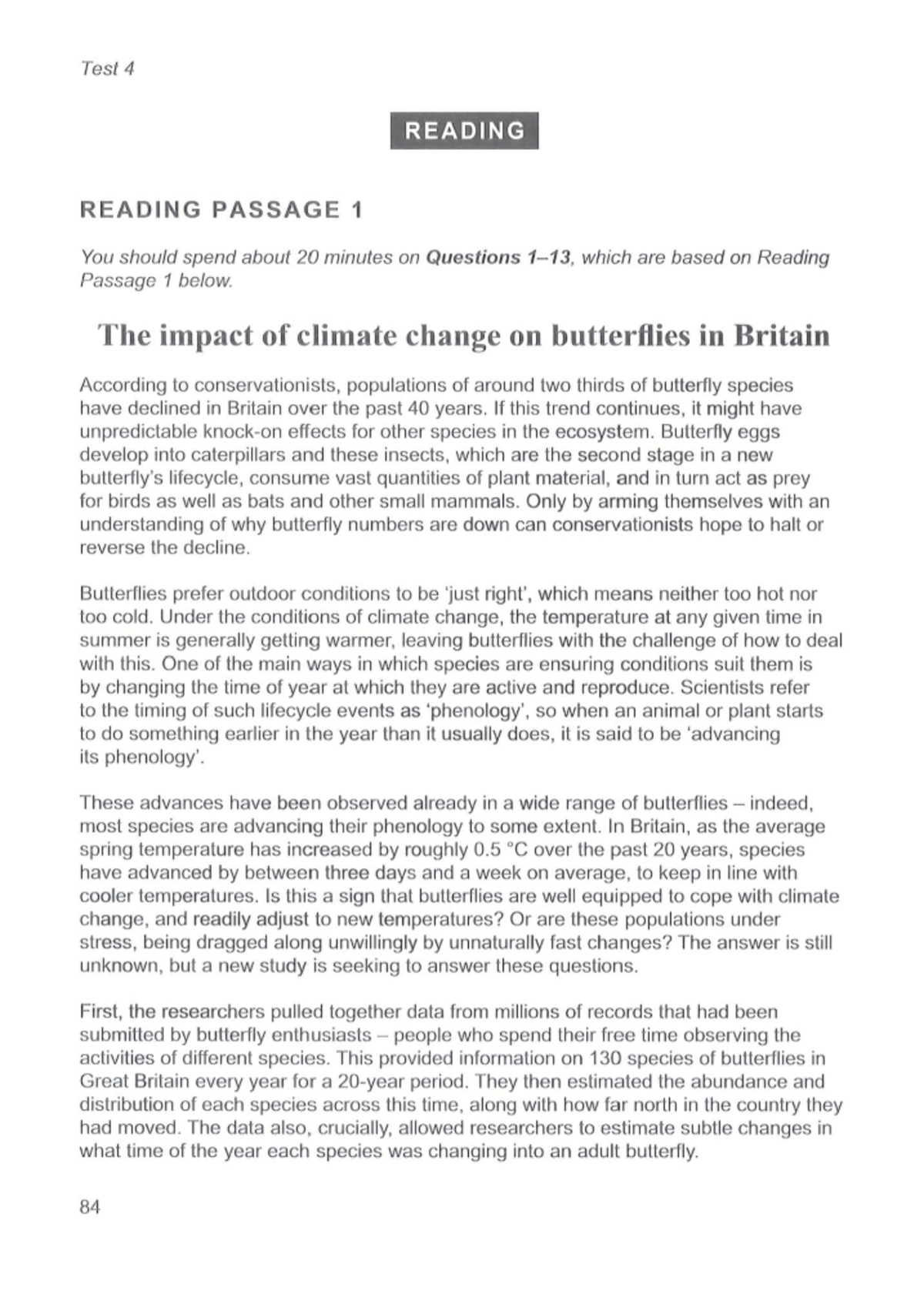 Test 4 Reading Passage Analysis: Climate Change & Human Nature Insights ...