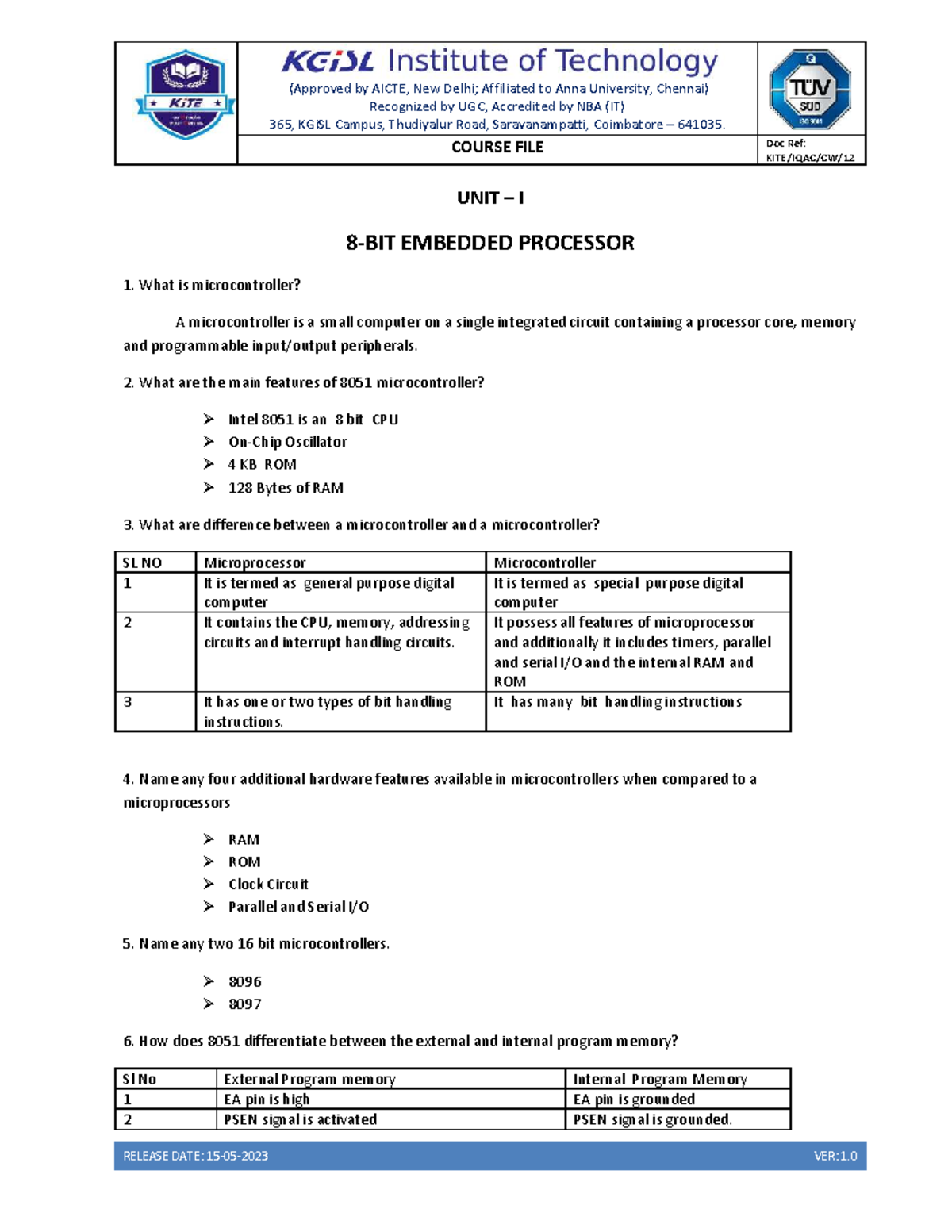Embedded Systems and IoT Applications - IT 365 Course Notes - Studocu