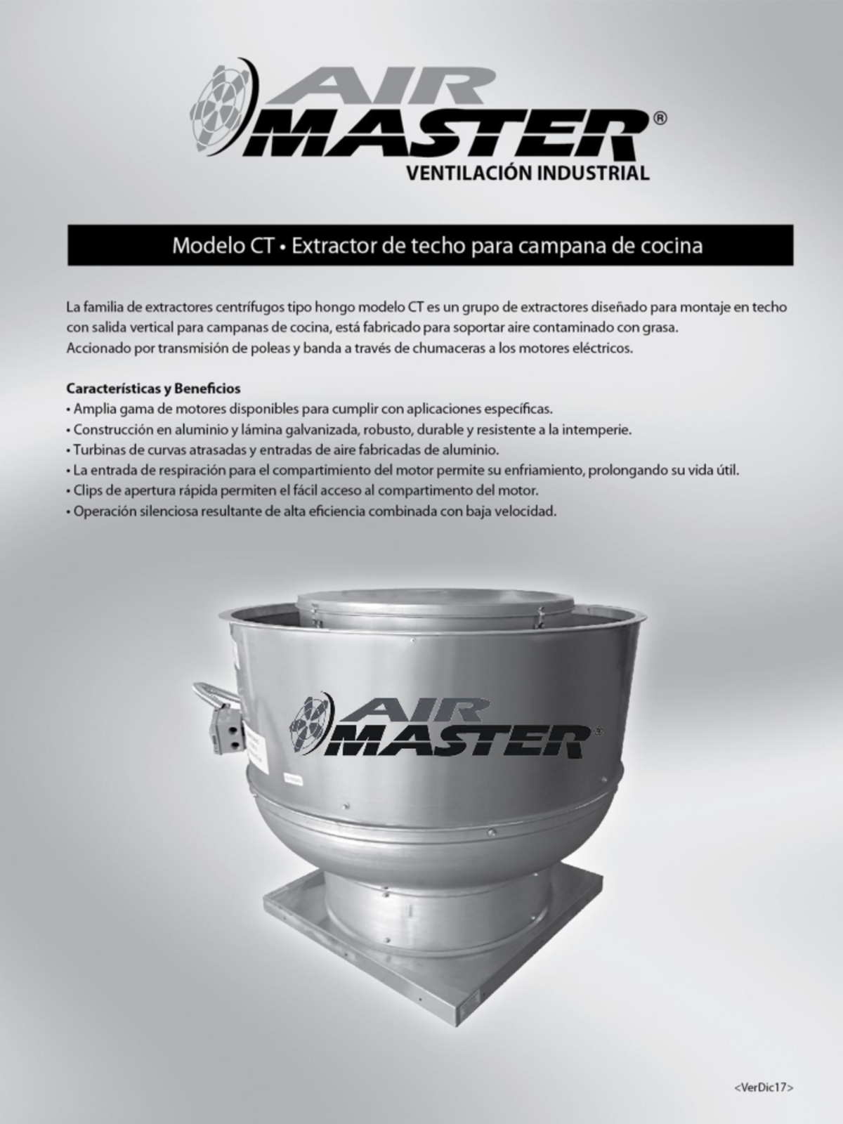 Extractor de Techo Modelo CT AIR MASTER para Campanas de Cocina - Studocu
