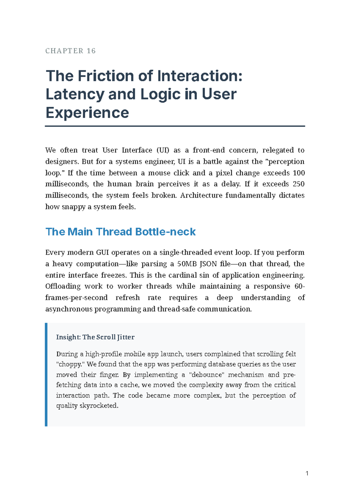 CH16: Friction of Interaction - Latency & Logic in UX - Studocu