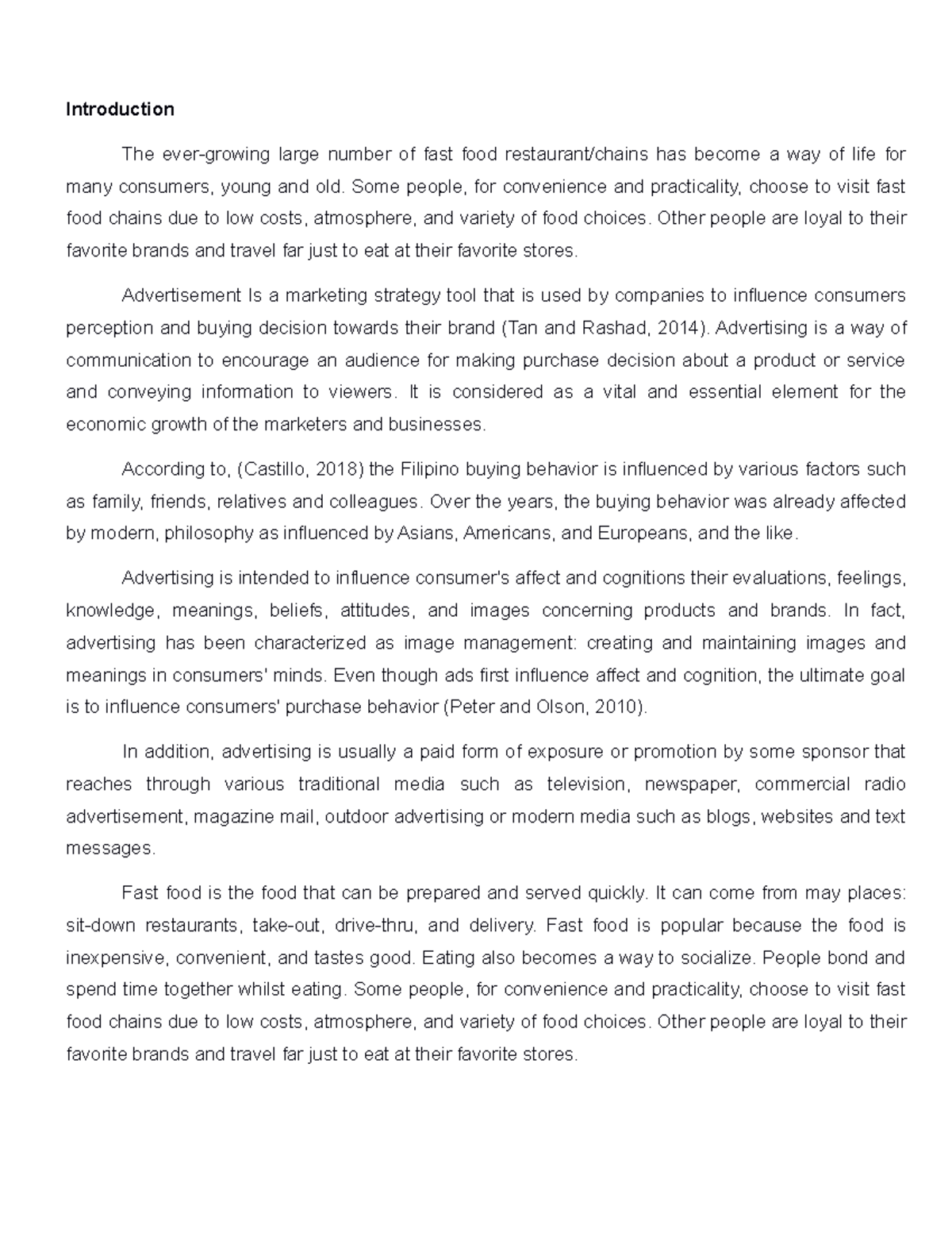 Research(MKT) - A quantitative research example that contains Chapter 1 ...