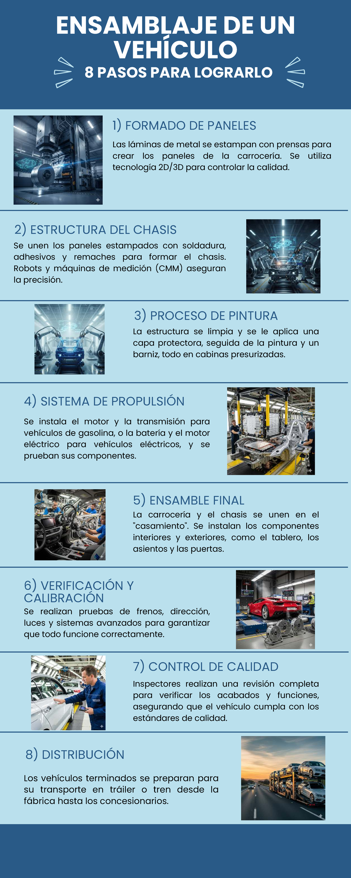 ENSAMBLAJE DE UN VEHÍCULO: 8 PASOS CLAVE - ACTIVIDAD 1 - Studocu