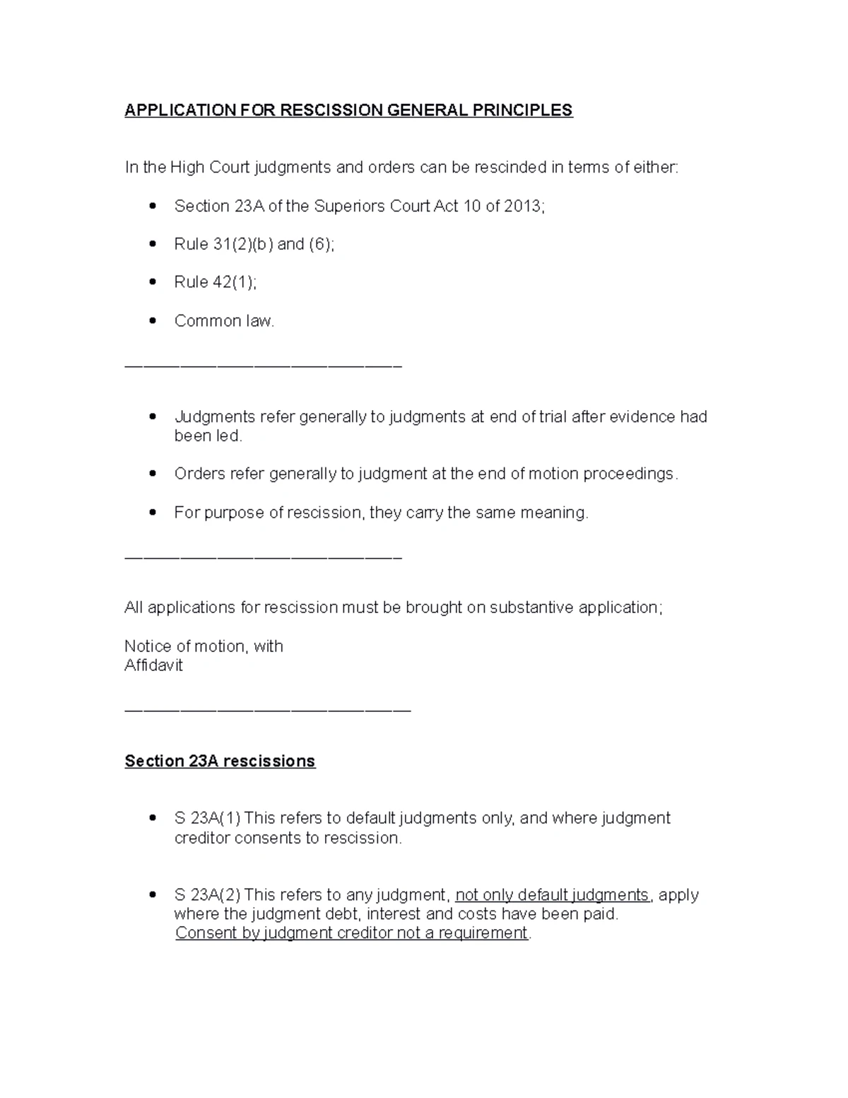 Plascon-Evans Rule: Key Aspects in Civil Procedure Case Study - Studocu