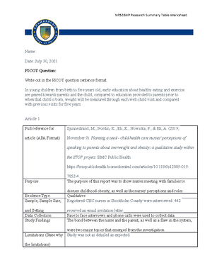 [Solved] What was the result of the Beecher article - Advanced Research ...