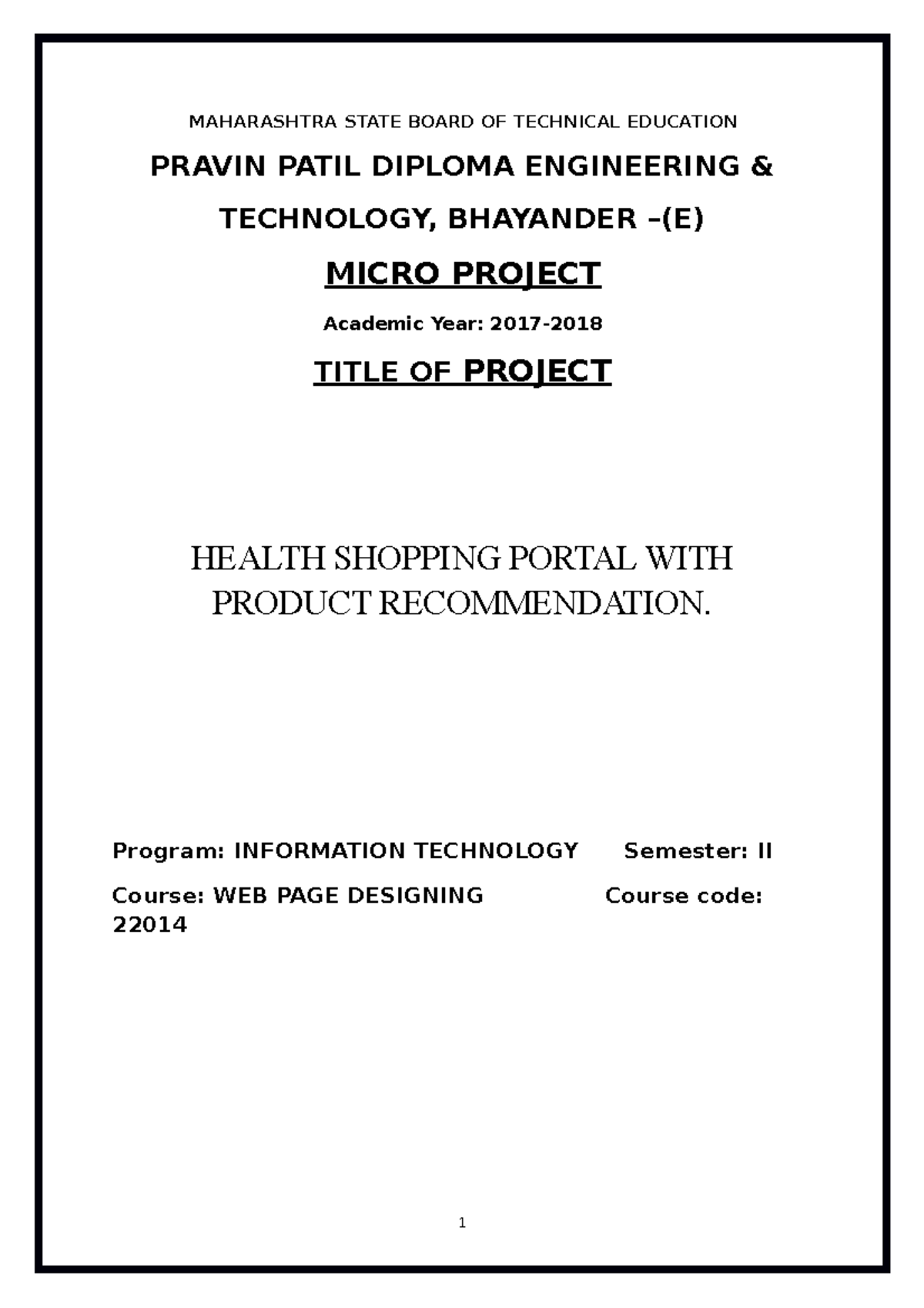 WPD Group 5 - Wpd project of website making - MAHARASHTRA STATE BOARD ...