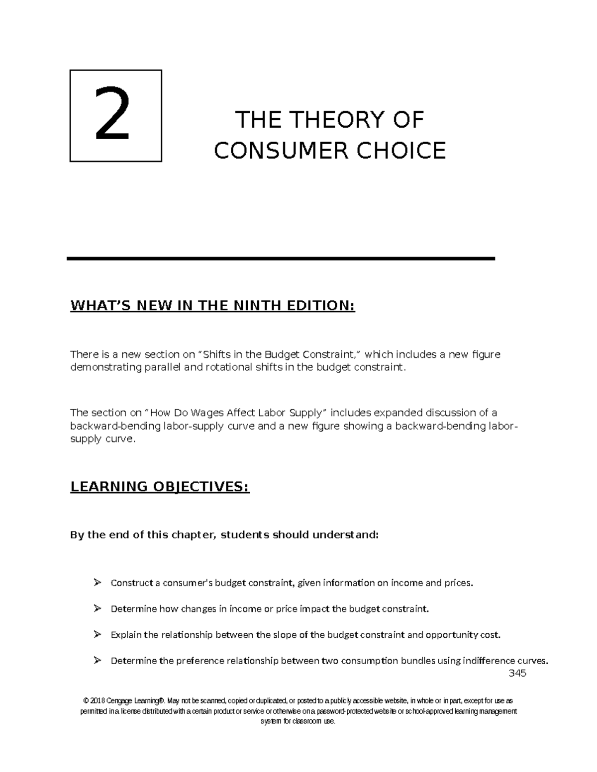 Chapter 21: Theory of Consumer Choice - Insights from 9th Edition - Studocu