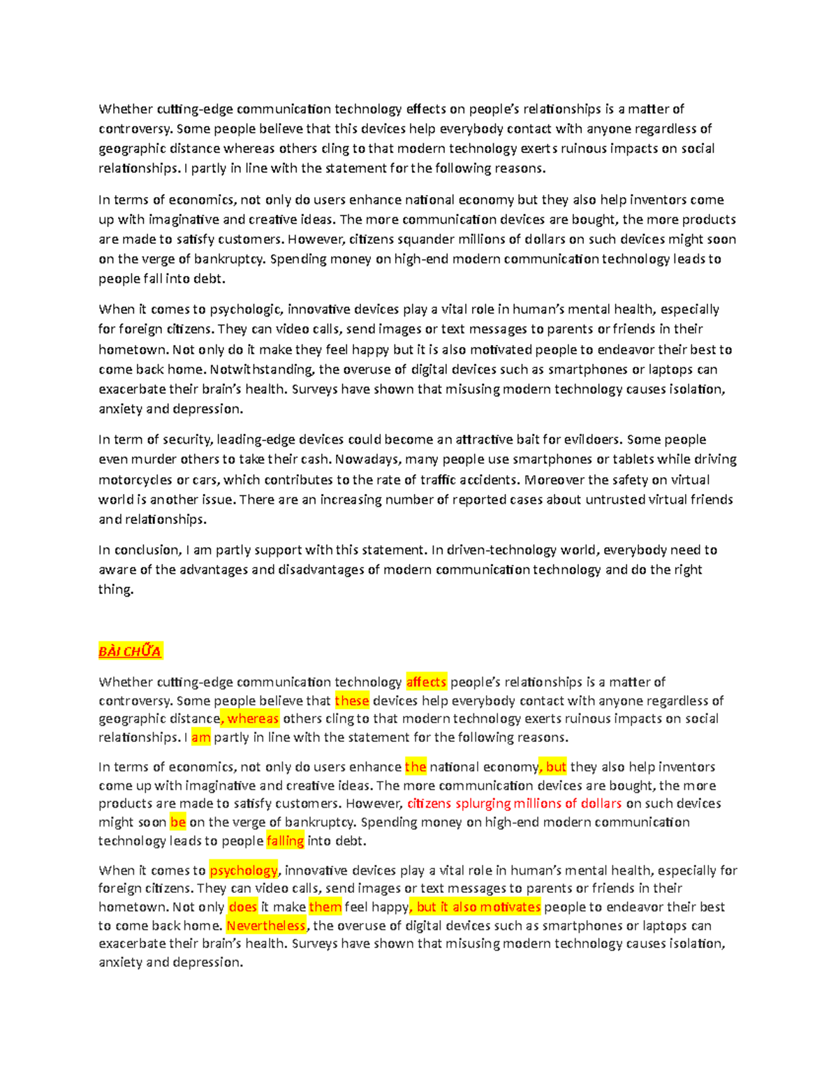 Task 2 communication technology - Whether cutting-edge communication ...