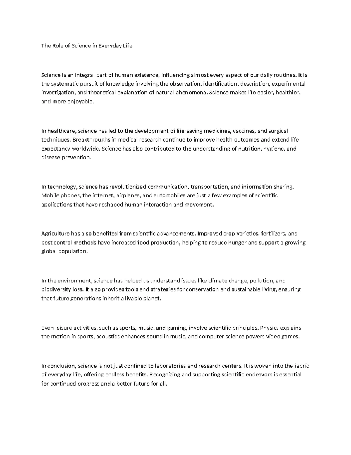 PHYS 101: The Role of Physics in Everyday Life - Essay Notes - Studocu