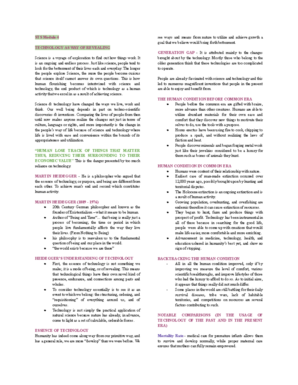 STS Module 4 & 6: Exploring Technology's Role in Human Flourishing ...