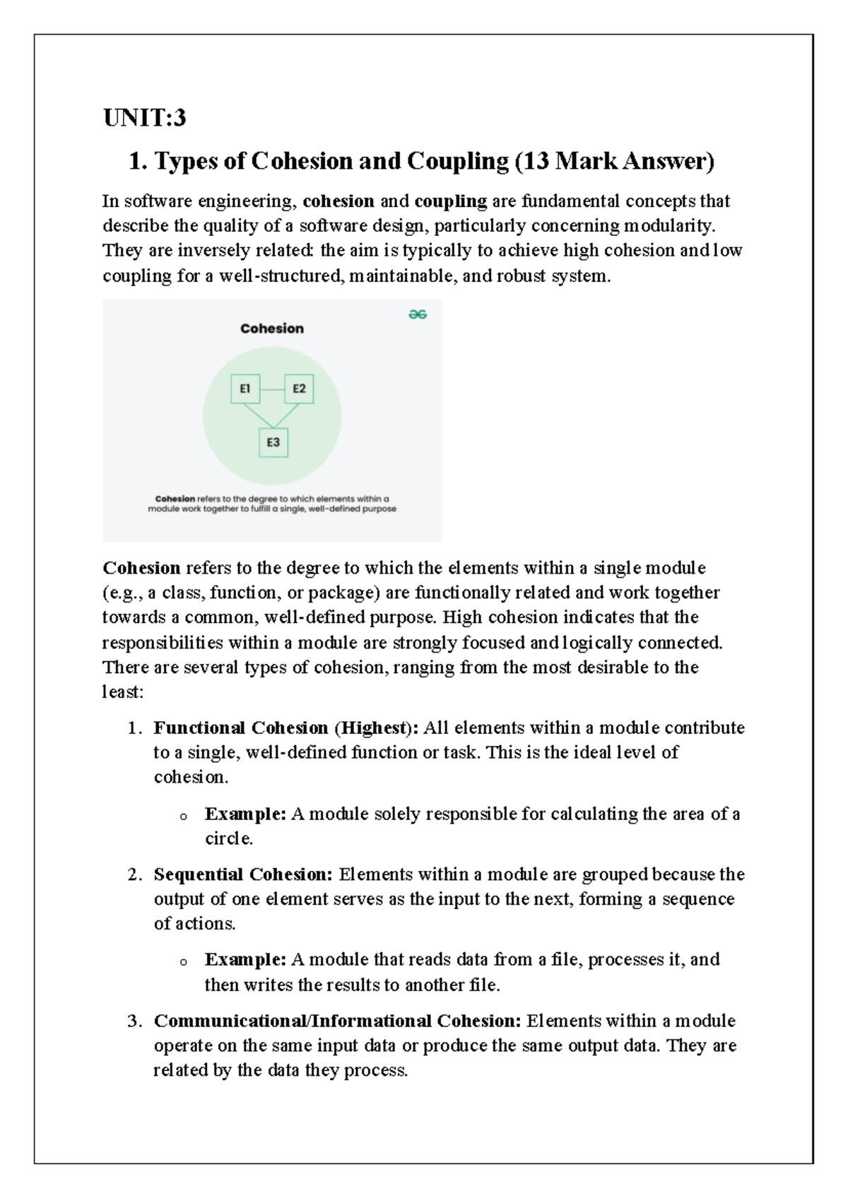 IAT-II Unit 3: Cohesion, Coupling, and MVC Architecture Overview - Studocu