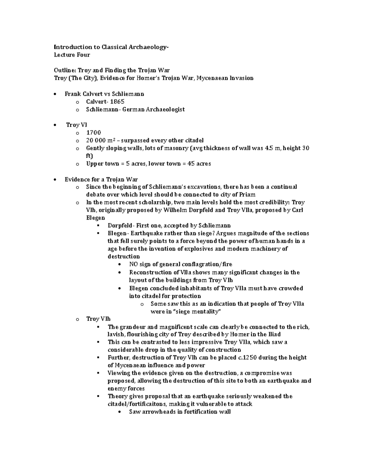 Introduction to Classical Archaeology - Lecture notes - C2013.10.01 ...