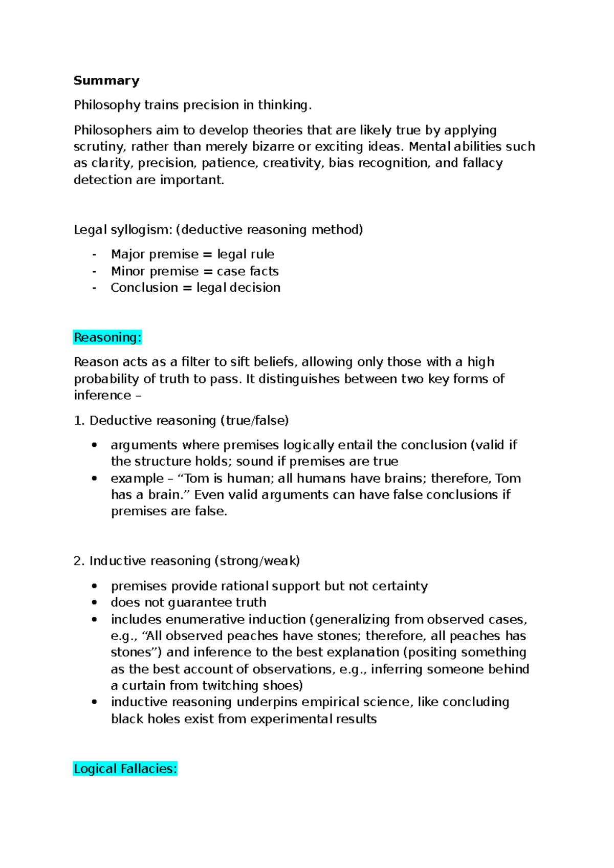 Summary of Philosophy Toolkit: Key Concepts & Reasoning Techniques ...